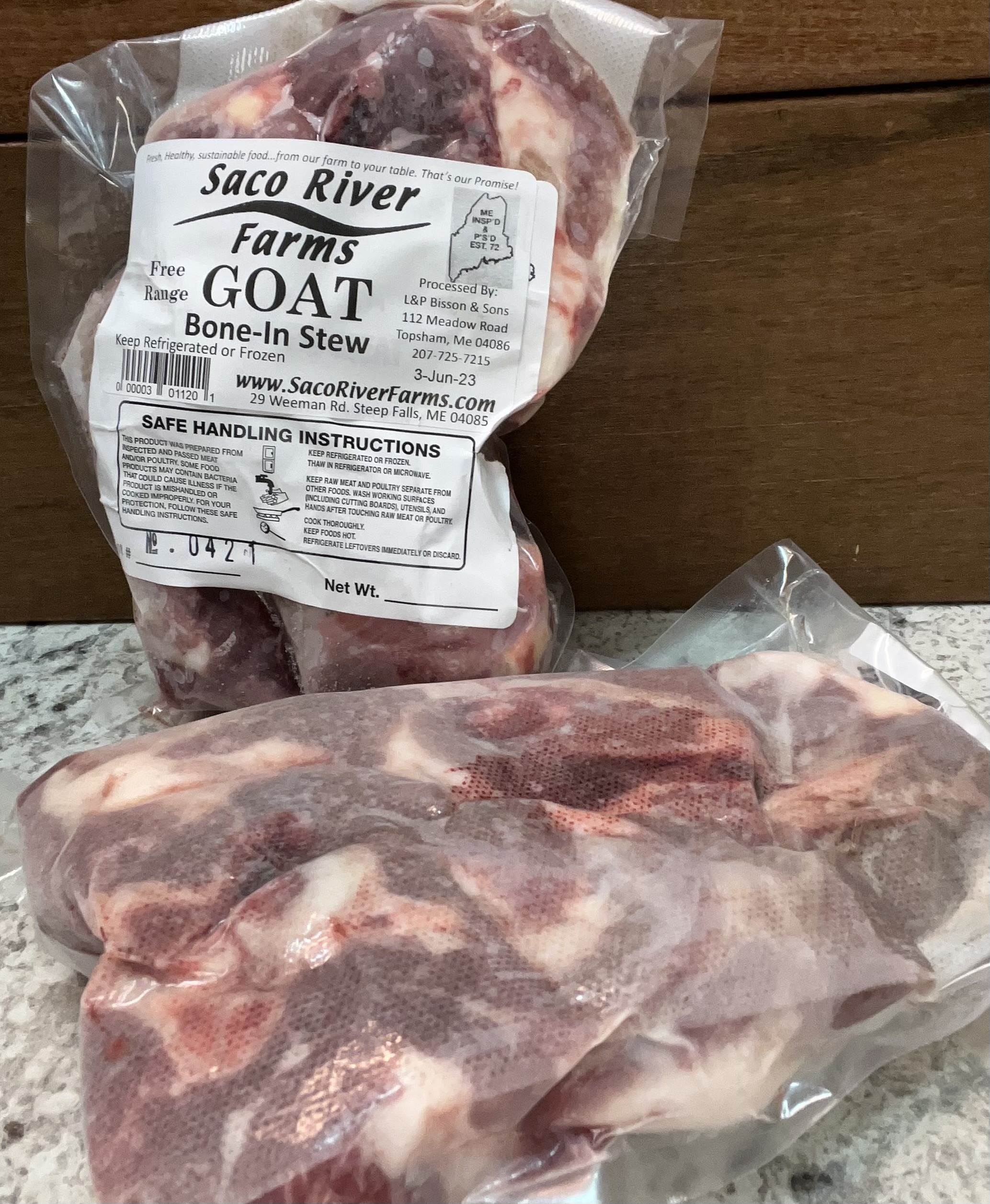 Goat Bone-IN Stew Meat - Saco River Farms
